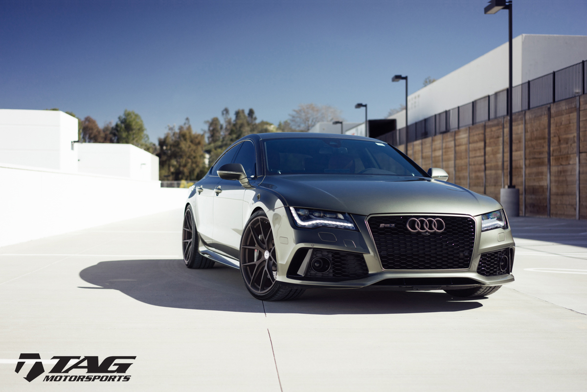 Audi Exclusive Cypress Green RS7 on 21" Bronze HRE P101 // TAG Motorsports