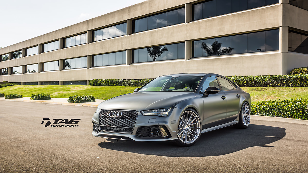 2016 Matte Daytona Grey RS7 // HRE P103 + H&R + Akrapovic // TAG ...