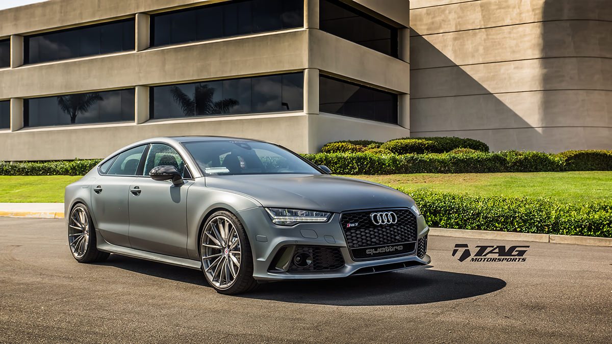 2016 Matte Daytona Grey RS7 // HRE P103 + H&R + Akrapovic // TAG ...