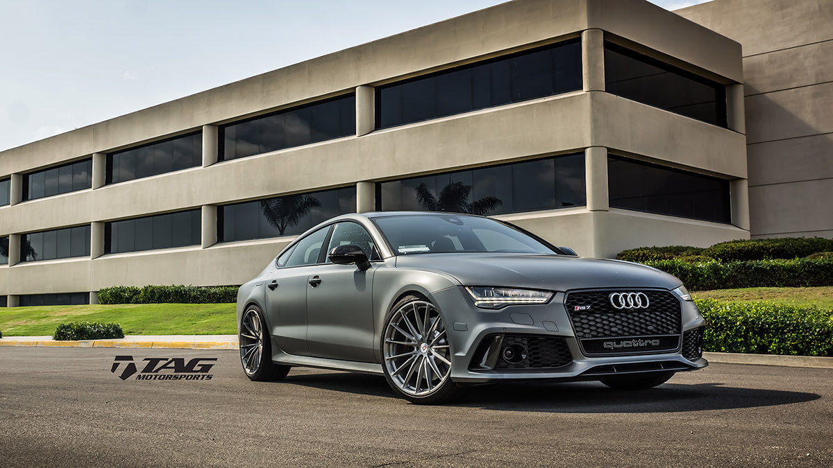 2016 Matte Daytona Grey RS7 // HRE P103 + H&R + Akrapovic // TAG ...