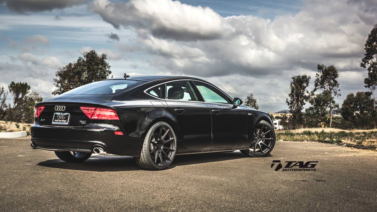 Black or White / A7 Lowered on 21" Niche Essen Wheels for Audi SD / TAG ...