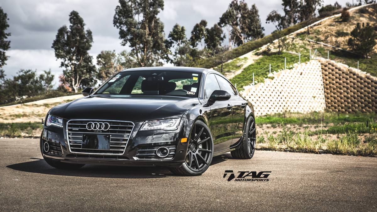 Black or White / A7 Lowered on 21" Niche Essen Wheels for Audi SD / TAG ...