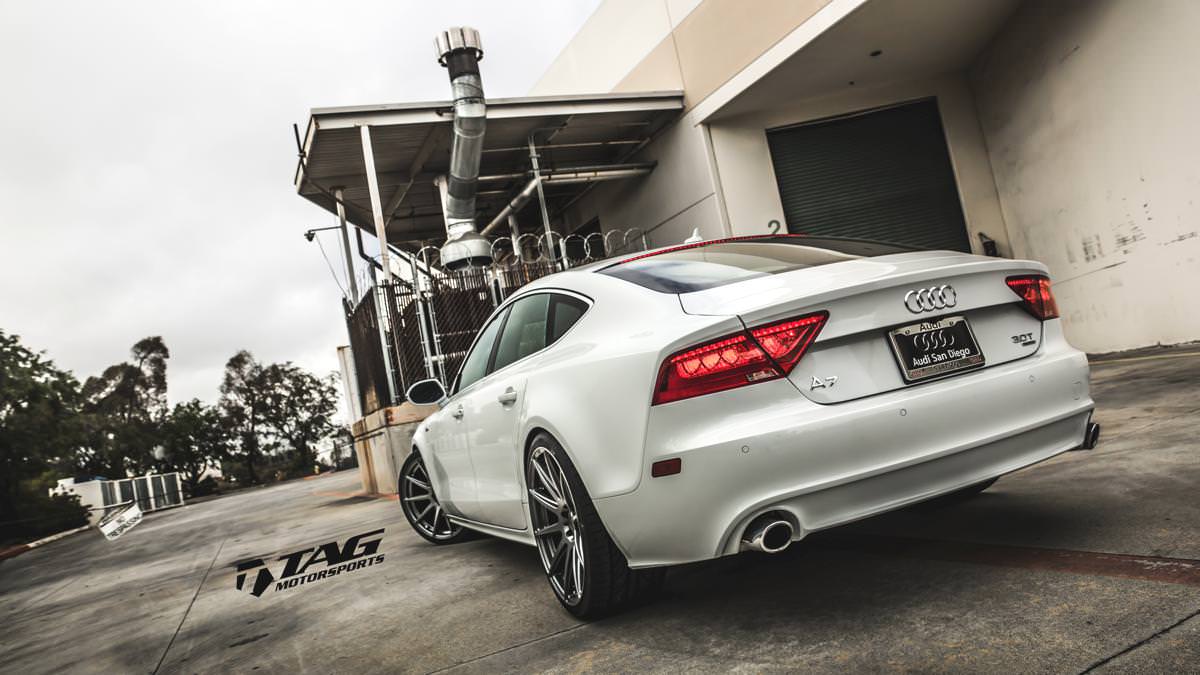 Black or White / A7 Lowered on 21" Niche Essen Wheels for Audi SD / TAG ...